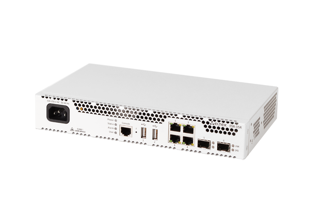 ESR-15R | Маршрутизатор Eltex 4 порта 1G, 2х1G (SFP), Firewall Perfomance 0,56 Гбит/с — Купить с ...